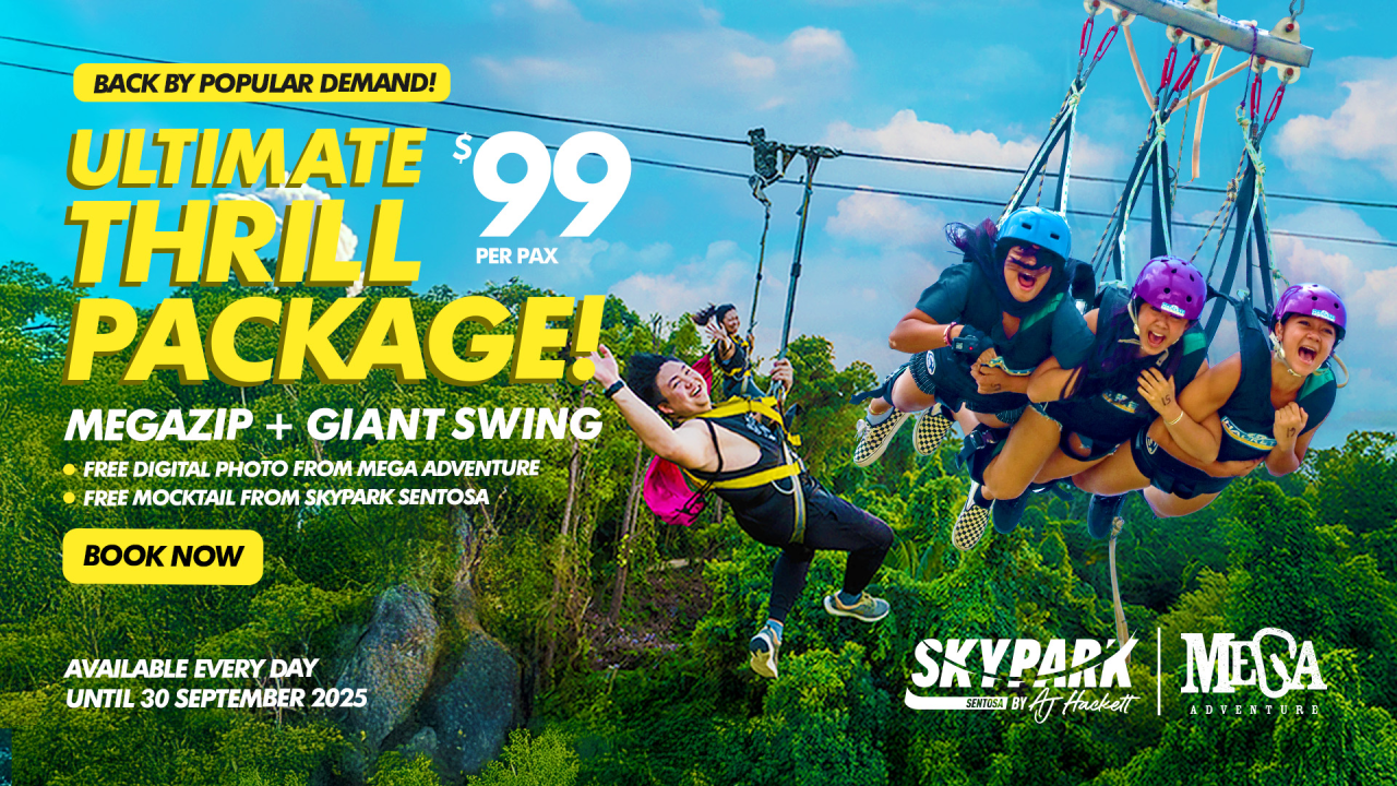 Ultimate Thrill Package: Mega Zip + Giant Swing | Singapore | Singapore | Mega Adventure